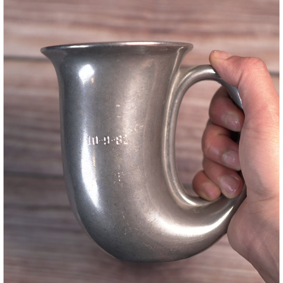 Scott | Dining | Vintage Pewter Drinking Horn Tankard Mug 2oz Tavern ...